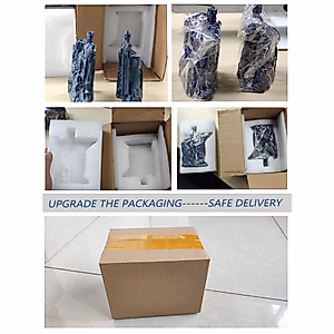 KLQJNP Bookends Book End Lord of Rings Hobbit Book Decoration Resin, Decorative Book Stopper Binder and Dividers, Blue, Large