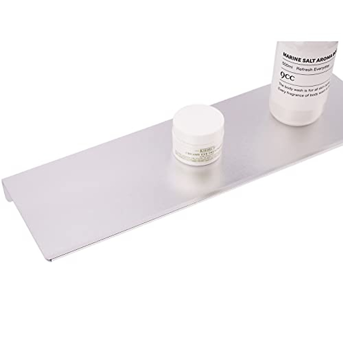 Veefos Bathroom Shelf Floating Shelf Wall Mounted, Silver 15.6 Inch Metal Wall Shelf Bathroom Storage Shelf Bathroom Organizer Countertop, Aluminum