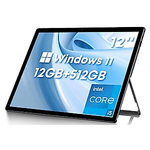 2024 CHUWI UBook X Windows Tablet 12'', Intel Core i5-10210Y, 512GB SSD 12GB RAM, 1TB SSD Expand, Windows 11 Touchscreen Tablets, FHD 2160x1440, 5G WiFi, Bluetooth, Camera, 5000mAh, HDMI
