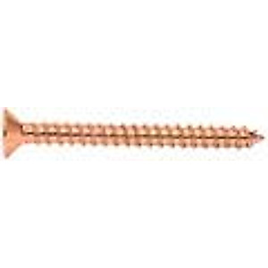 CRL Brushed Copper #10 x 2" Wall Mounting Flat Head Phillips Sheet Metal Screw - Package