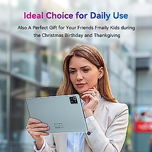 XCX Android 12 Tablet, 10 inch Tablet with 64bit 4-Core Processor, 32GB ROM 2GB RAM Tablet Android, WiFi, Bluetooth, USB-C Rechargeable, Dual Camera (Silver)