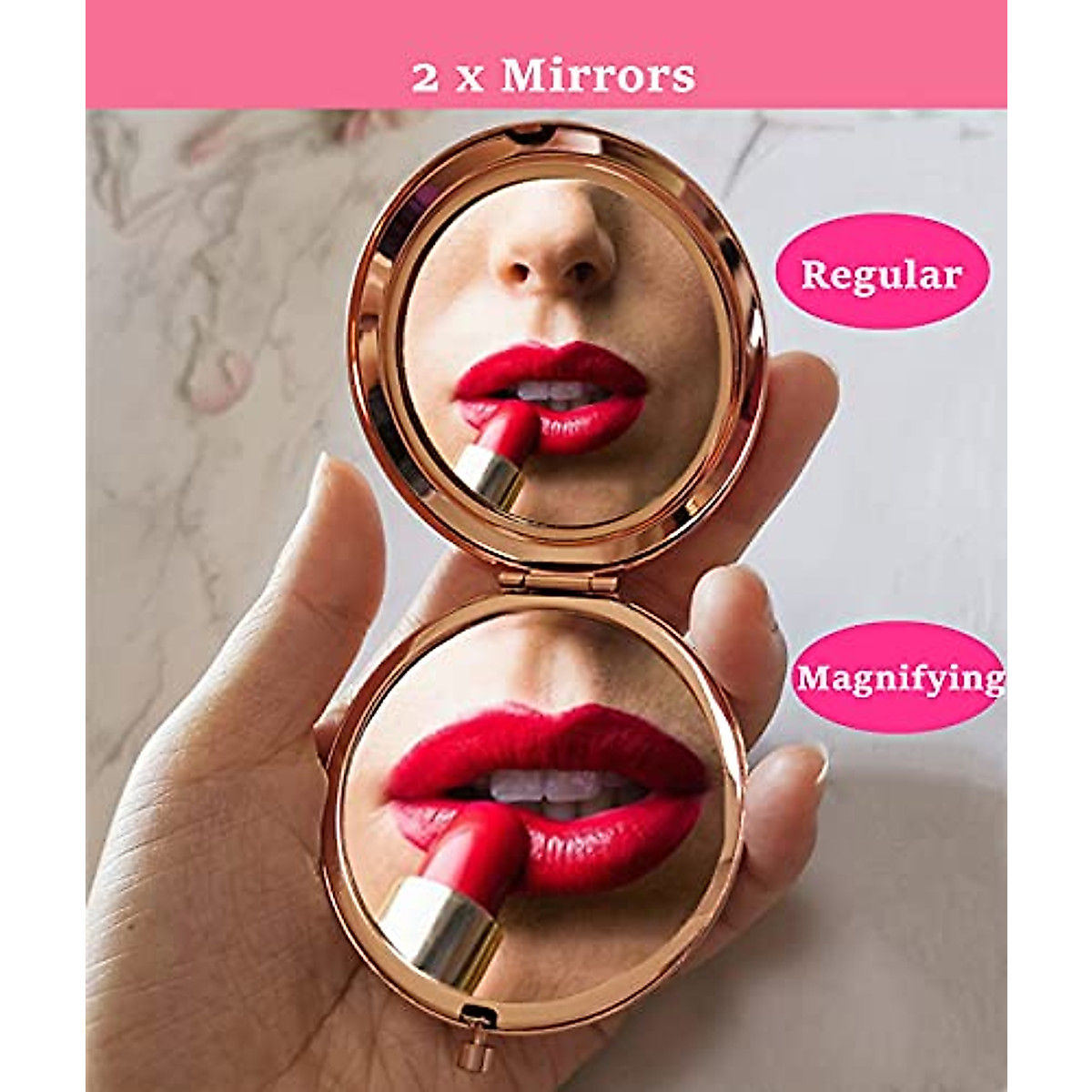 Friend Mirror to My Sisters Frosted Compact Mirror from Sister Brother Friendship Graduation wedding Gifts for Her Best Friend Birthday Gifts,Sentimental Friend Gift Ideas for Sisters Women