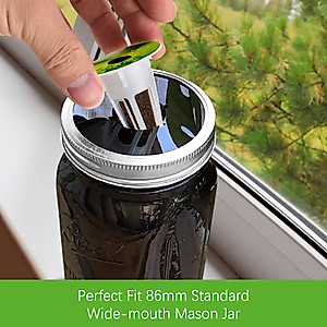 ZWMBYN 10 Pack Kratky Lids Insert Wide Mouth Hydroponic Cover Lids, Kratky Mason Jar Lids Insert Hydroponics Gardening Growing Lids, wide mason jar lids for Kratky Method