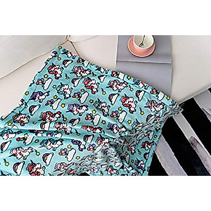 Coosey Unicorn Fleece Baby Blanket Printed Thick Soft Lightweight Cozy Warm Plush Minky Baby Blanket for Toddler Newborns Kids, 30" X 40"