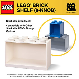 Room Copenhagen Lego Brick Set with 4-Stud and 8-Stud Box Shelves, White