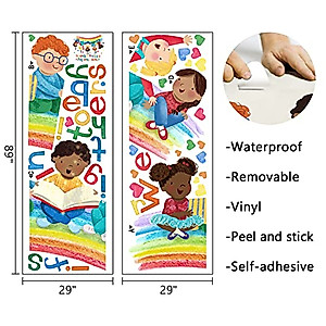 Mfault Inspirational We Rise by Lifting Others Wall Decals Stickers, Diversity Equality Motivational Inclusion Nursery Decorations Baby Boy Girl Bedroom Classroom Art, Kids Neutral Toddlers Decor Gift