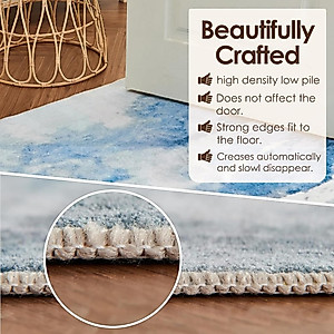 Black White Gold Marble Texture Modern Abstract Rug for Living Room Bedroom Diningroom Luxury Aesthetic Carpet Under Guestroom Coffee Table Art Deco Home Office Washable No Slip Floor Rug 6x10