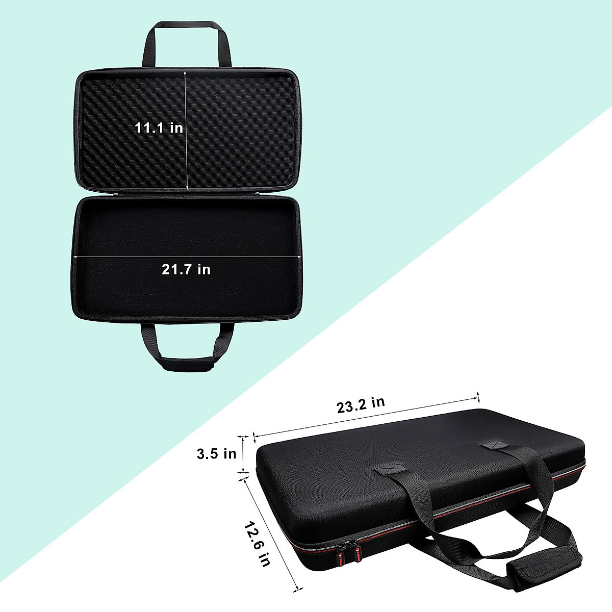 XANAD Hard Case for Hercules DJControl Inpulse 500 2-deck USB DJ controller