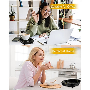 HX HECLX Mug Warmer Coffee Warmer for Desk Heater Accessories 131℉/149℉/167℉ Adjustable Temperature 25W 4h Auto Shut Off-Setting Cup Warmer for Coffee, Beverage, Milk, Tea, Water (Mug Not Included)