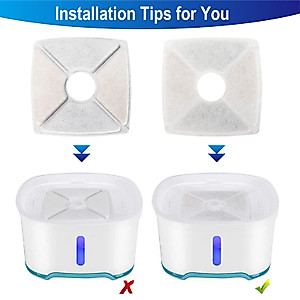 Cat Water Fountain Filter(16 Pack), Cat Drinking Fountain Filters Replacement for 84oz/2.5L Automatic Pet Fountain Dog Water Dispenser