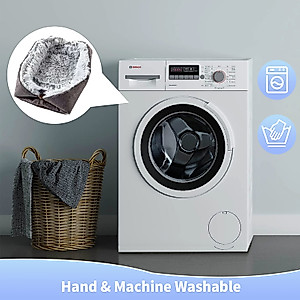 Fhiny Self Warming Cat Bed Mat, Furry Cat Pad for Indoor Cats 2 in 1 Machine Washable Soft Plush Autumn Winter Thermal Pet Bed Snooze Sleeping for Kittens Puppies Rabbits