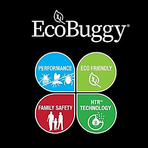EcoBuggy Family Mosquito & Tick Repellent Spray, 100% Plant-Based Actives, DEET-Free, Extra Long-Lasting with HTR Technology, 4 Ounce, Pack of 2
