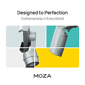 MOZA Mini MX Gimbal Stabilizer 3-Axis Mobile Handheld Stabilizer for Smartphone Small Palm Size Support iOS&Android Easy Start Filming with Max Payload 9.9OZ for Vlog YouTube Street Snapshot