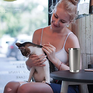 HASLE OUTFITTERS 20oz Tumblers Bulk Stainless Steel Cup with Lid Double Wall Vacuum Insulated Coffee Mug for Cold & Hot Drinks 1 Pack, Grey