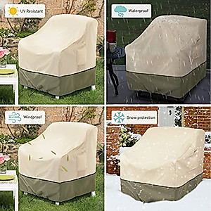Bestalent Patio Furniture Covers Waterproof Clearance,Lawn Outdoor Deep Seat Chair Covers Fits up to 31.5 W x33.5 D x 36 H inches 2Pack