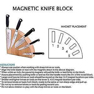 Messermeister Magnet Knife Block - (Holds 10 Knives) Walnut