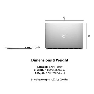 Dell Newest XPS 15 9510 Elite Laptop, 15.6" FHD+ 500 Nits Display, Intel i7-11800H, RTX 3050Ti, 32GB RAM, 1TB SSD, IR Webcam, Backlit Keyboard, Fingerprint Reader, WiFi 6, Thunderbolt 4, Win 11 Home
