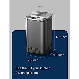 NAGUALEP Smart Kitchen Compost Bin, Auto Home and Kitchen Composting Bin, Turn Garbage om to Compost, Single Button, Auto Stop When Finish, Food Waste Cycler