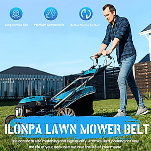 Lawn Mower Deck Belt for MTD 754-04122 954-04122 954-5834 754-0330 954-0330 Toro 112-5834 AYP 105732X 120302X 125907X 193214 532125907 532193214 Ariens 21546076, 532125907 1/2 x 90"