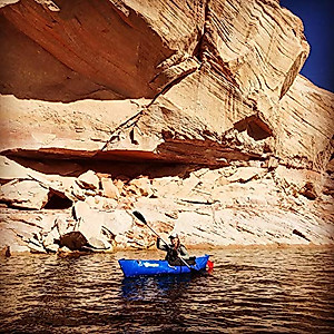 Tucktec Advanced 10 Foot Foldable Kayak Folding Canoe, Portable Lightweight, Boat Fits in Your Car No Roof Rack Needed, Stronger Than Inflatable, for Kids or Adult (Blue 2022)