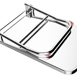 Platform Truck Flat Handtruck Steel Platform Truck with 4 Wheels Flatbed Cart Load 150kg Folding Push Cart Lightweight Moving Dolly Cart Reliable