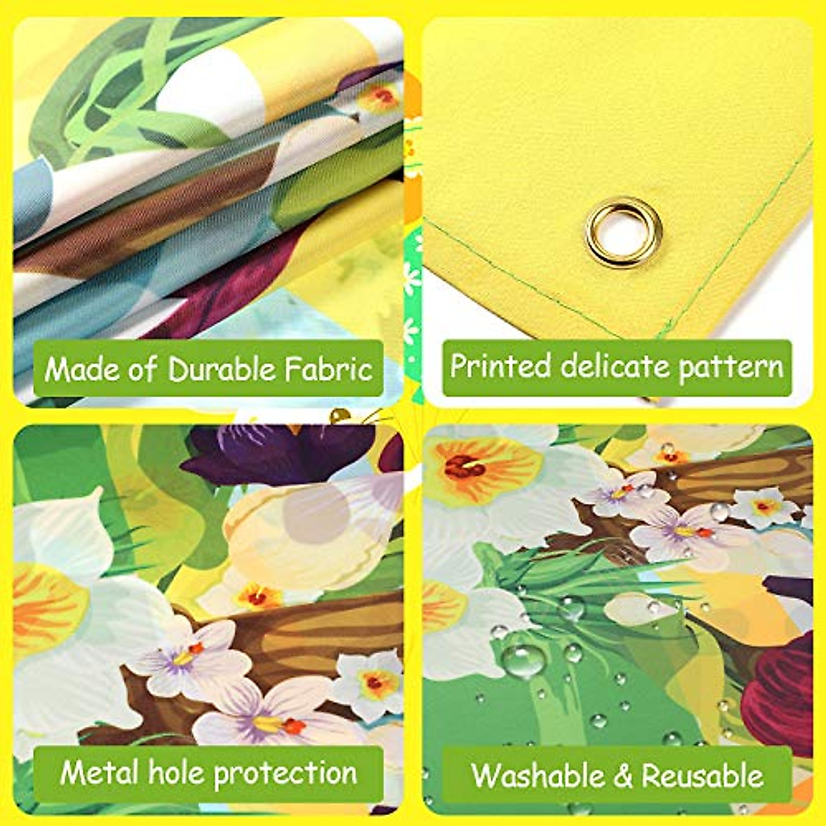 Happy Easter Jesus Backdrop Easter Jesus He Is Risen Background Banner Easter Resurrection Background for Easter Day Celebration Party Decor Banner Portrait Photo Easter Party Supplies, 6 x 4 ft