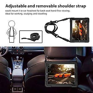 ProCase Rugged Heavy Duty Case for iPad 2 3 4(Old Model), Shockproof 360 Degree Rotatable Kickstand Protective Cover Case for iPad 2nd/iPad 3rd/iPad 4th -Black