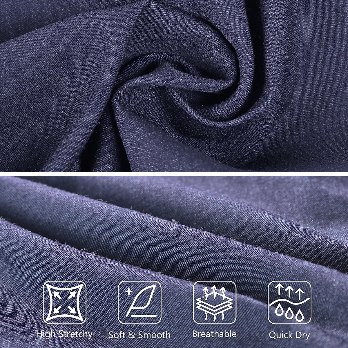 KELLY KLARK Pull On Golf Shorts for Women 9" Stretchy Junior Uniform Dress Shorts with Pockets for Hiking Bermuda Escolar Navy Size 8