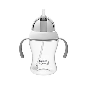 mum to mum Leak-proof Easy-drinking Space Robot Straw Cups 8oz for 6+ months, 2 Pack, MM203A