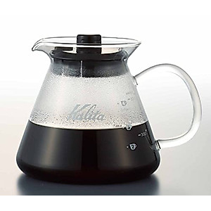 Kalita (Carita) Coffee Server I Pour Over Carafe I 500ml (17oz) I Pot Fits Kalita Drippers I Heat Resistant Glass I Made in Japan I, Single Cup, Clear