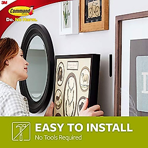 Command Medium Picture Hanging Strips, Damage Free Hanging Picture Hangers, No Tools Wall Hanging Strips for Living Spaces, 16 Black Adhesive Strip Pairs(32 Command Strips)