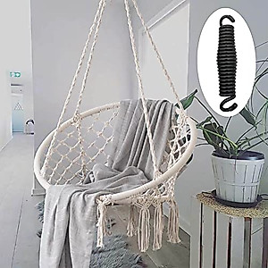 BLASCOOL Porch Swing Springs Heavy Duty - 750Lbs Black Hammock Chair Spring,Hanger Ceiling Mount Spring(One Piece 750Lbs)
