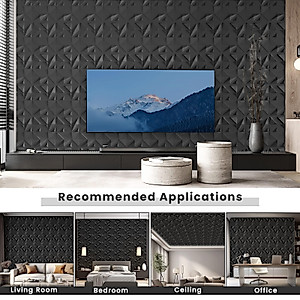 15.7"x11.8" 3D Wall Panels, 24PC Modern Interior Accent Wall Panel Geometric Textured Wall Tiles for for Living Room Hotel Office, Coving 31 Sq.Ft