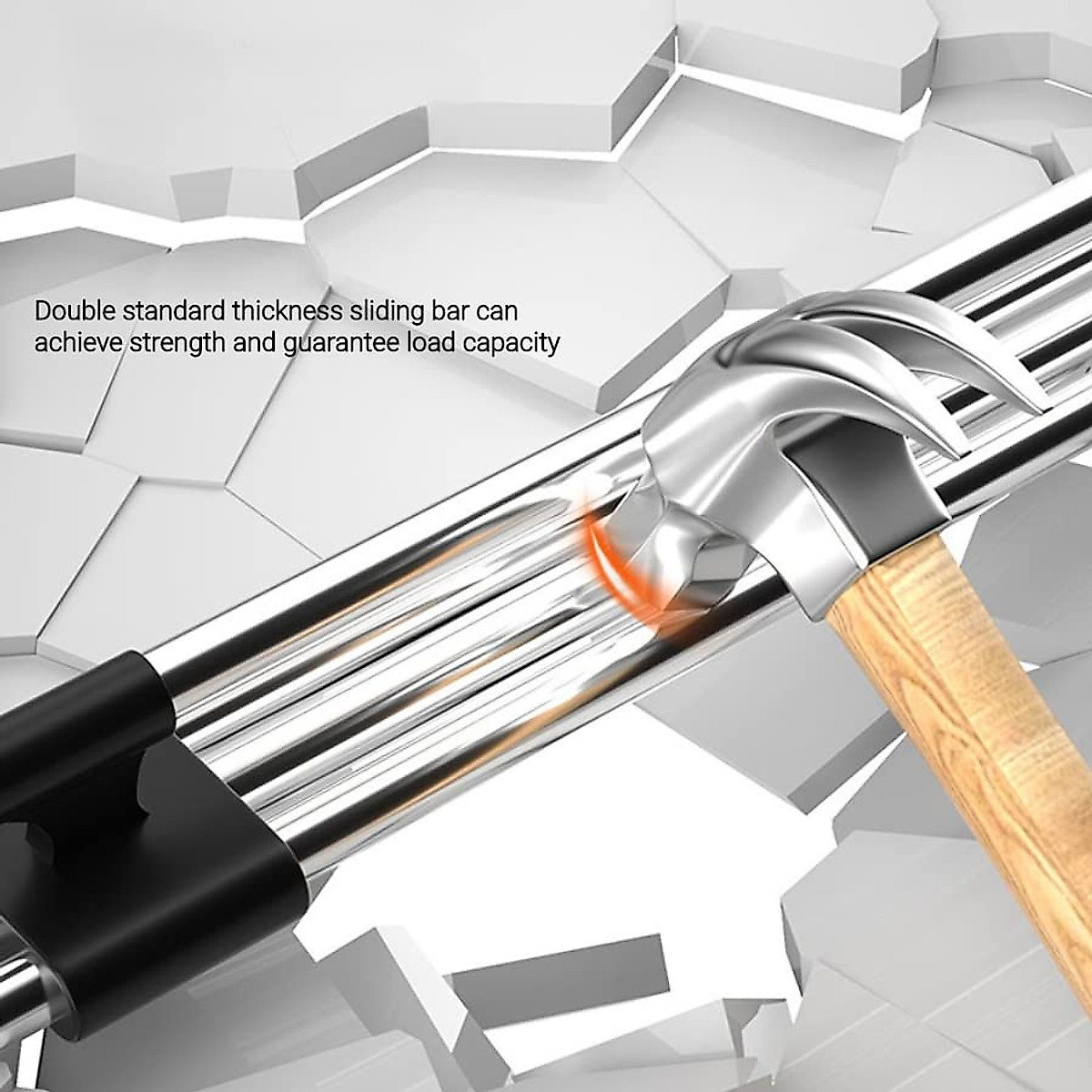 ZJchao Heavy Duty Retractable Closet Pull Out Rod Wardrobe Clothes Hanger Rail Towel Ideal for Closet Organizer Polished Chrome (30cm/ 11.8 Inches)