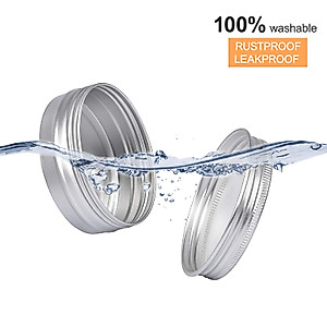 Aluminum Tin Cans, 24PCS 2 Oz Metal Round Containers Screw Lid Empty Small Travel Tins for Candles, Salve, Cosmetics