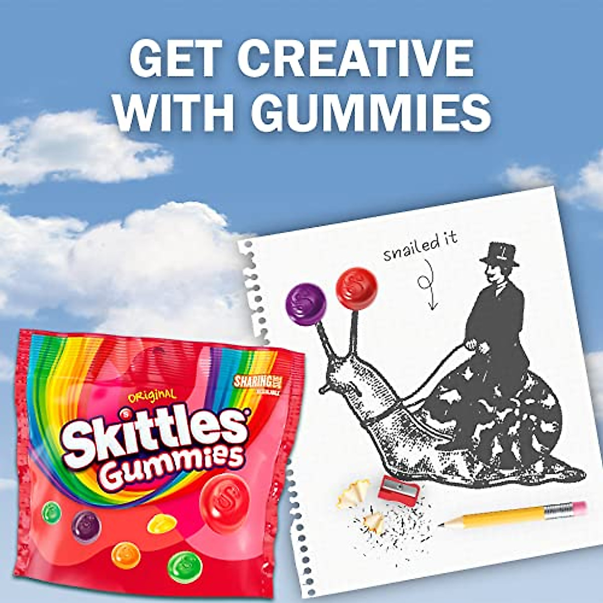 SKITTLES Original Gummy Candy, Sharing Size, 12 oz Bag