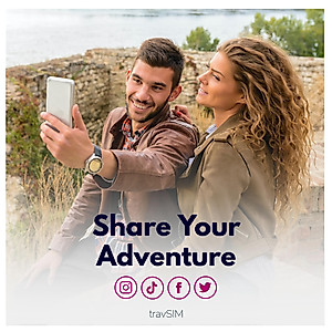 travSIM Prepaid SIM Card USA | T-Mobile Network | 50GB Data at 4G/5G speeds| SIM for The USA has Unlimited National Calls & Texts | US SIM Card 30 Days