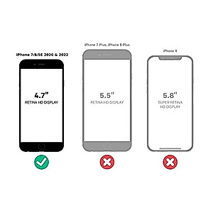 OtterBox Symmetry Series Case for iPhone SE 3rd Gen (2022), iPhone SE 2nd Gen (2020), iPhone 8/7 (NOT Plus) Non-Retail Packaging (Muted Waters)