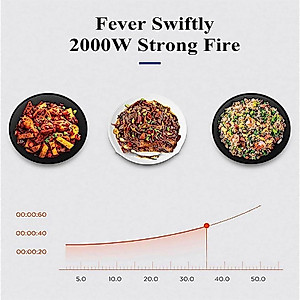 Portable Automatic Stir Fry Cooker, Automatic Cooking Machine, 360° Automatic Rotation and 3 Speed Adjustable, Touch Panel Cooker Robot for Home Outdoor Camping,110V