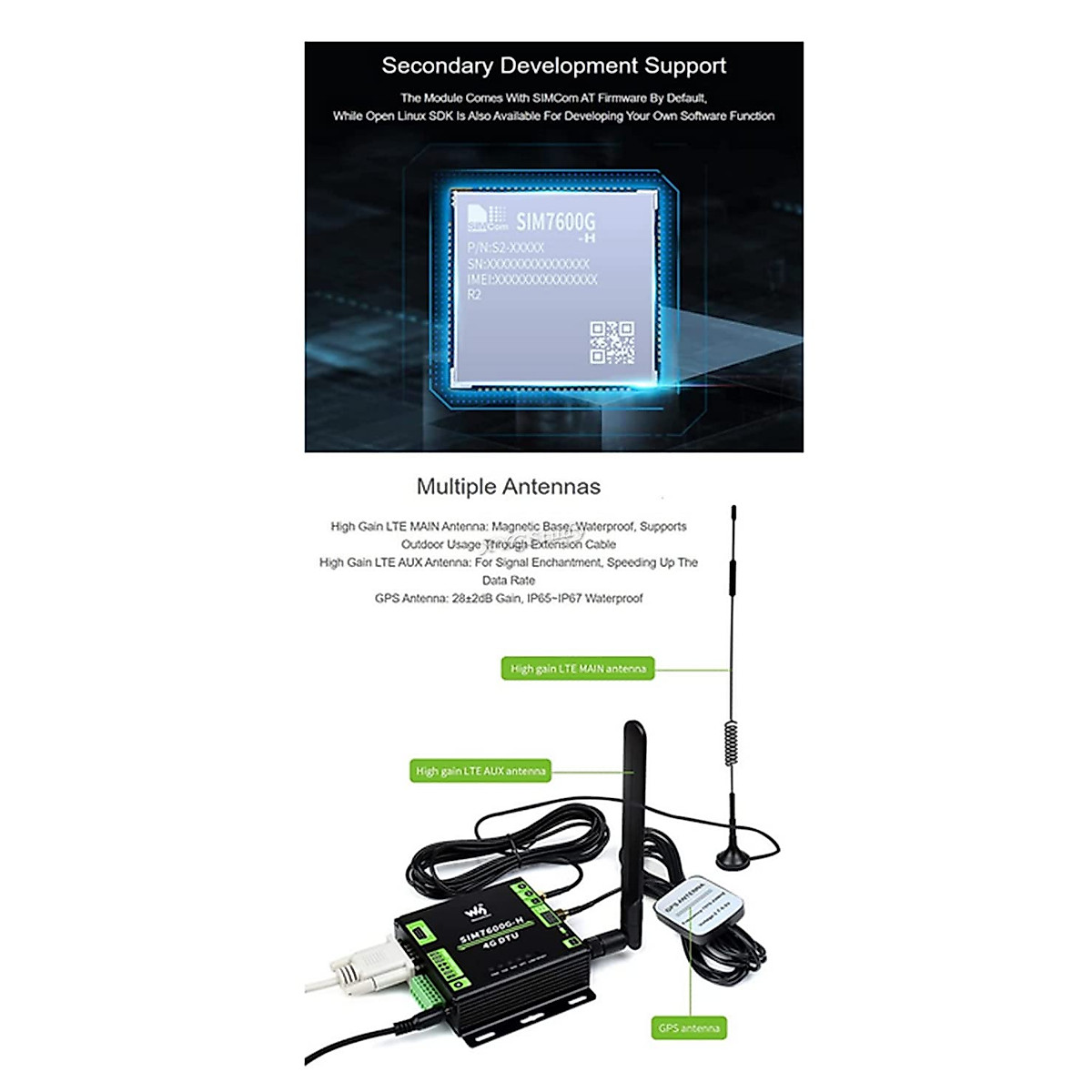 Industrial Grade SIM7600G-H 4G DTU USB UART/RS232/RS485 Multi Interfaces Communication, LTE Global Band Support @XYGStudy