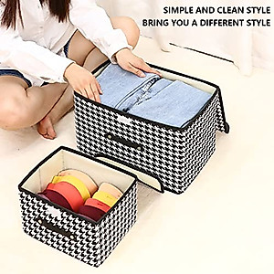 Clothing Storage Bags, Large Closet Organizer with Reinforced Handle, Foldable Clothing Storage Bins Under Bed Comforter Storage Bag Quilt Storage Bag