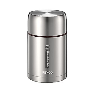 Food Jar - 27oz Vacuum Insulated Stainless Steel Lunch Thermos, Leak Proof Soup Containers with bag for Hot or Cold Food (Grey)