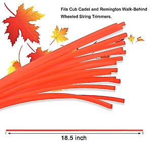 AMTHKNO 490-040-C035 18-Inch x .155" Trimmer Line/Cutting Lines, Compatible with MTD Cub Cadet Wheeled String Cutting Trimmer, Replace 743-0112 731-10080 Model. (20 Pack)