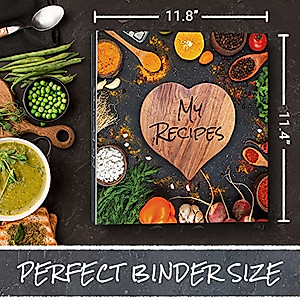 Recipe Book, This is a Recipe Binder 3 Ring, It is a Recipe Book to Write in Your Own Recipes, It is a Blank Recipe Book, This Recipe Journal is a Recipe Binder Kit, 30 Clear/Blank Pages