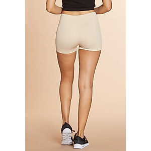 Urban Look Super Stretch Body Enhancing Workout Yoga Biker Shorts (Small/Medium, Short Nude)