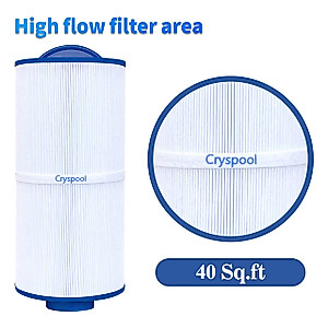 Cryspool 2" MPT-Thread Spa Filter Compatible with Tuff spa Filter, Del Sol Spas, Sundance Spas 6540-723,5CH-402, FC-2811, South Pacific Spas 40 sq.ft hot tub Filter, 2 Pack