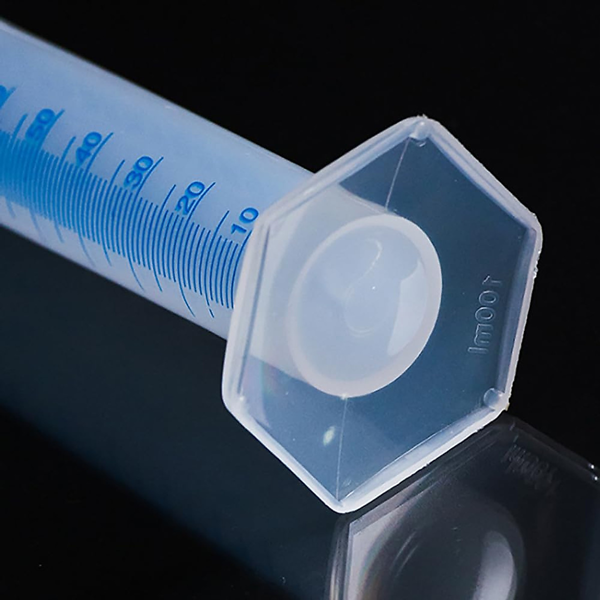 2 Pcs Plastic Measuring Graduated Cylinders Transparent Graduated Cylinder Beaker Lab Test Tube Liquid Measuring Tool with 2 Sided Marking 50 ml