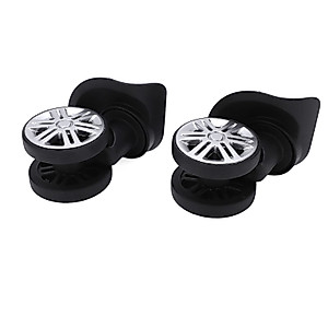 1 Pair Luggage Suitcase Wheels, Trunk Wheels, Luggage Wheel Spare Part Universal Wheel Replacement Luggage Suitcase Wheels for Luggage Suitcase Trolley, Mute Double Row Wheels