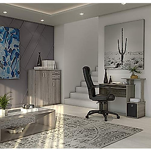 Furinno Econ Multipurpose Home Office Computer Writing Desk, French Oak Grey