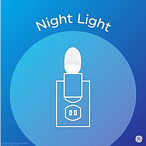 GE Lighting LED Night Light Bulb (0.5 Watt), 3 Lumen, C7 Light Bulbs with Candelabra Light Bulb Base, 2-Pack LED Small Light Bulbs, Clear, 8.6-Year Life, (13887)